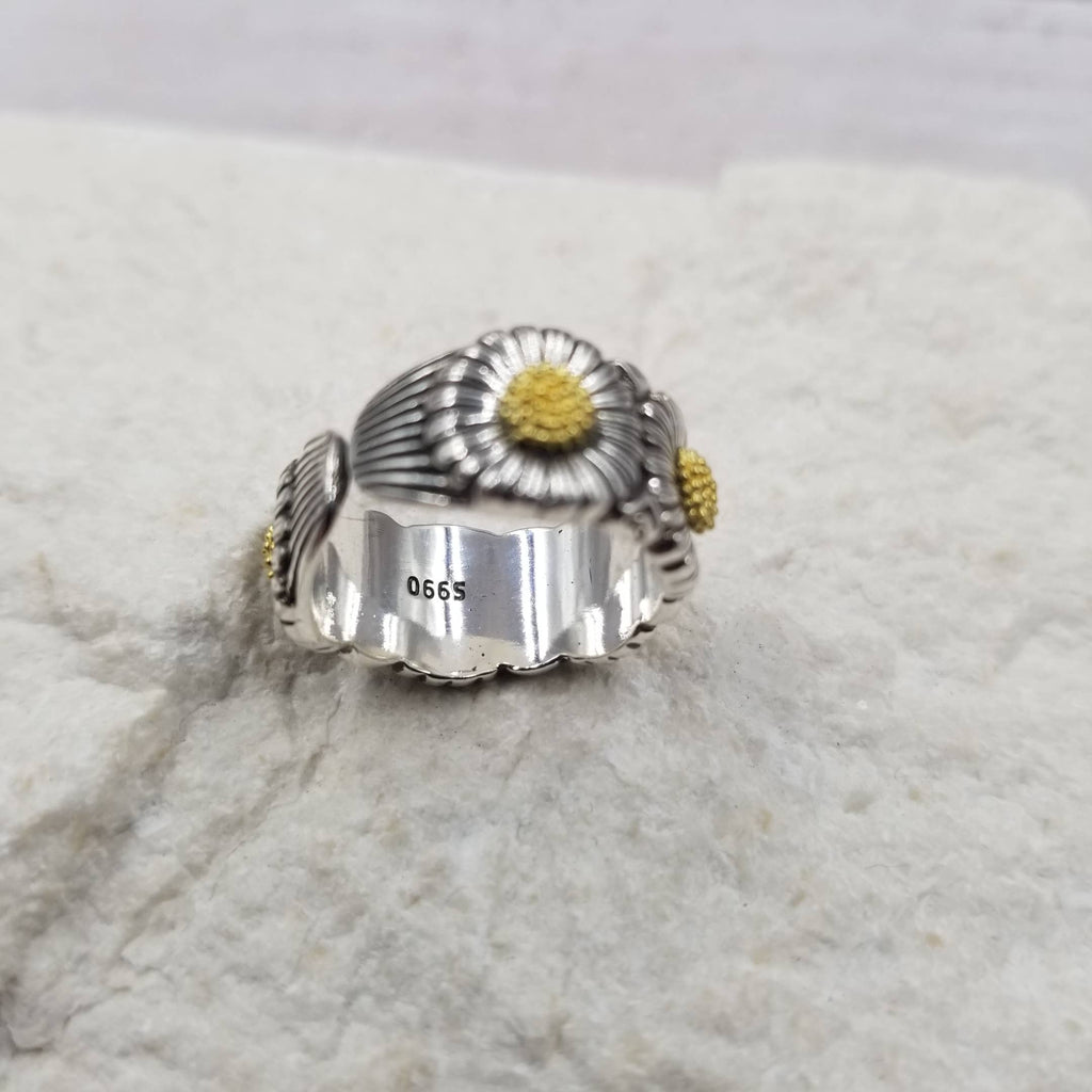 Sterling Silver Bronze Daisy Chain Ring – B'Dazzled Shop