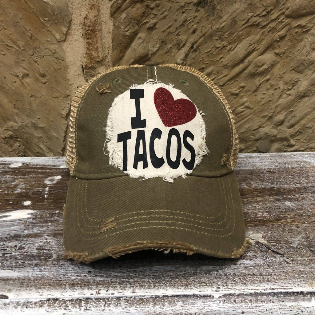 Black I love Tacos Hat: – B'Dazzled Shop