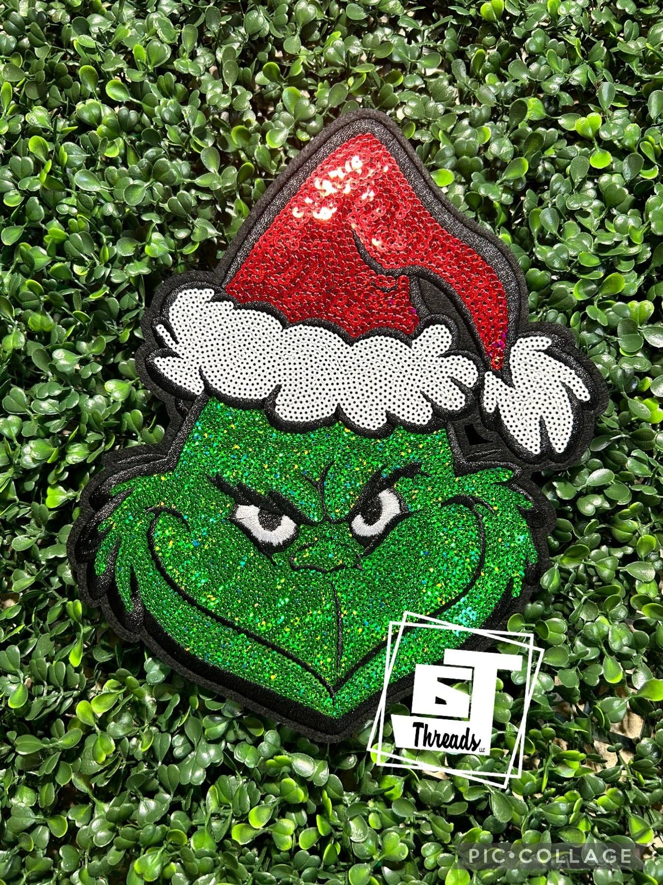 Sequin Grinch....Patches Only: Sequin Grinch – B'Dazzled Shop